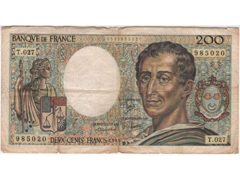 ** FRANCUSKA - 200 FRANAKA 1985. **