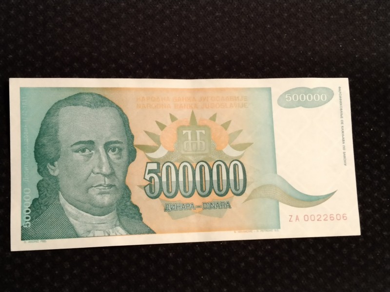 500000 dinara 1993 jugoslavija