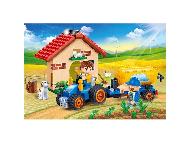 BanBao EcoFarm kocke Traktor sa cisternom 8582