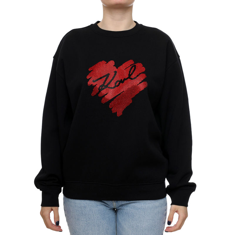 Ženski duks Karl Lagerfeld Hearts rs sweatshirt