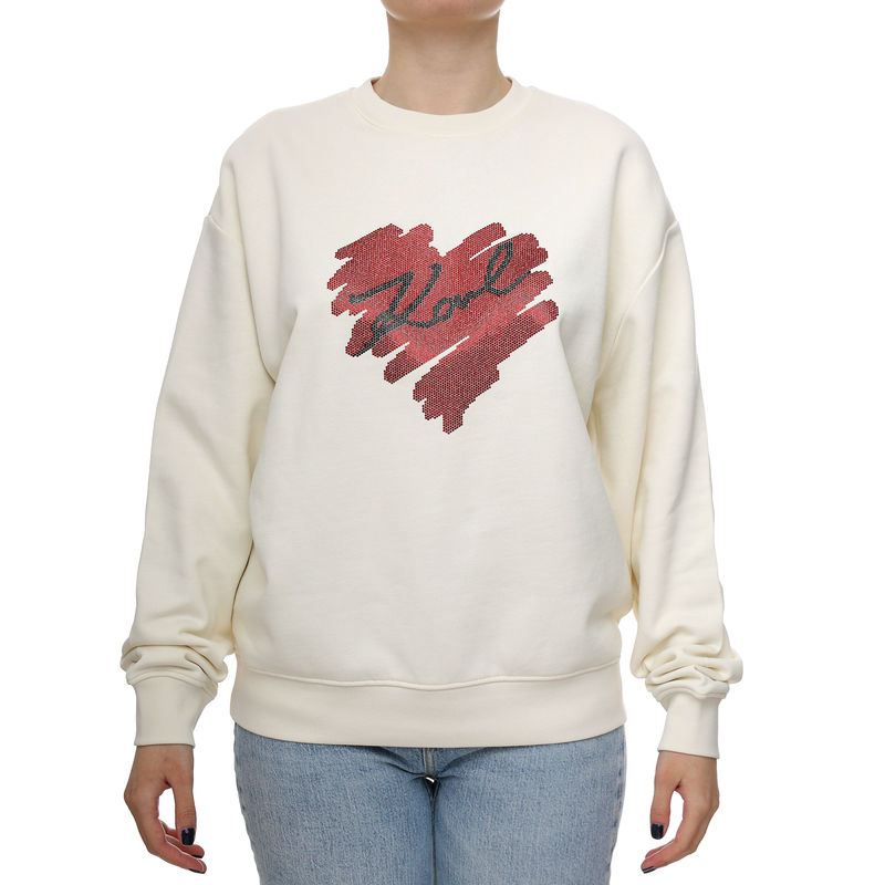 Ženski duks Karl Lagerfeld Hearts rs sweatshirt