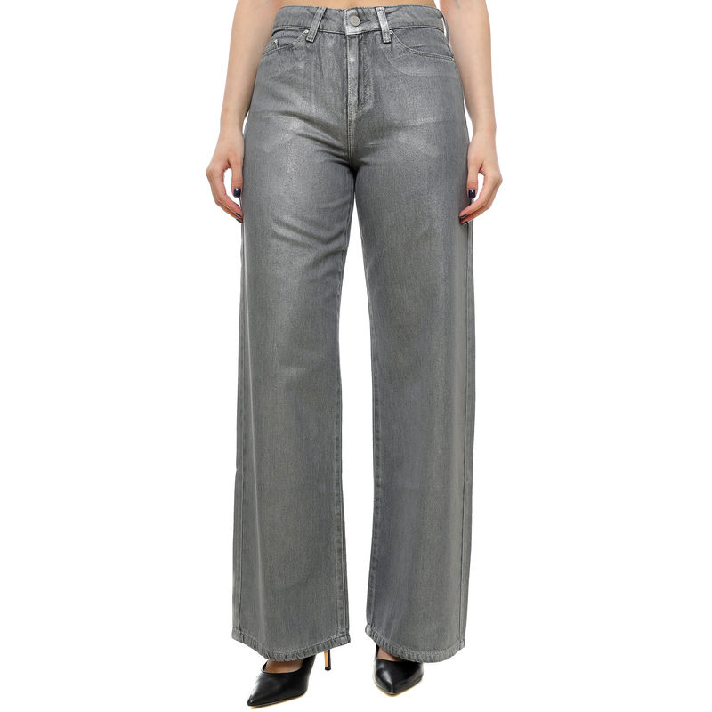 Ženske farmerke Karl Lagerfeld Metallic wide leg denim pants