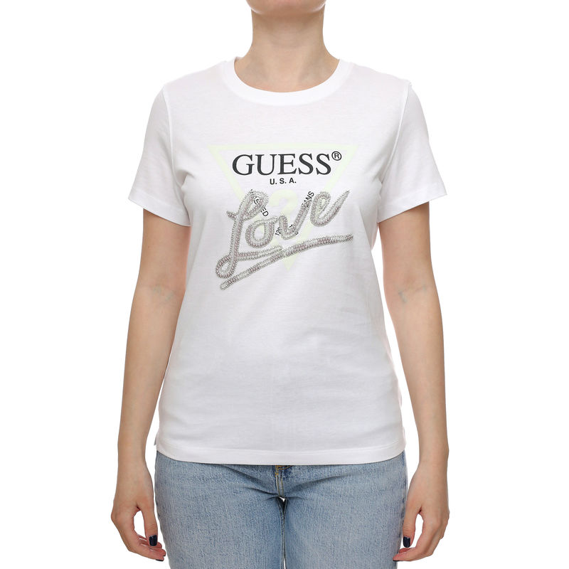 Ženska majica Guess Cn Ss Love Triangle Tee