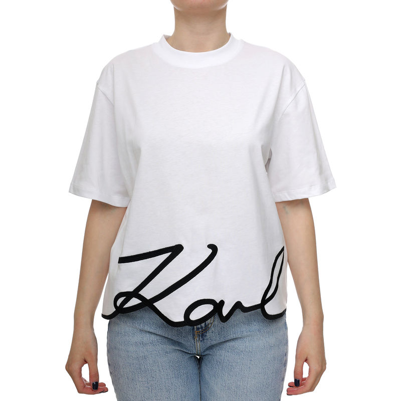 Ženska majica Karl Lagerfeld Karl signature hem t-shirt