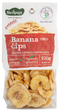 BIO Špajz Banana čips 100g