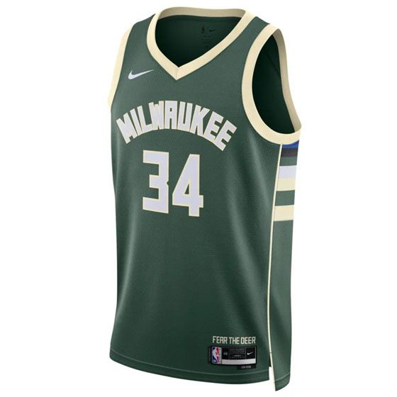 NIKE × NBA MILWAUKEE BUCKS 2022/23 SWINGMAN JERSEY '#34 GIANNIS ANTETOKOUNMPO'