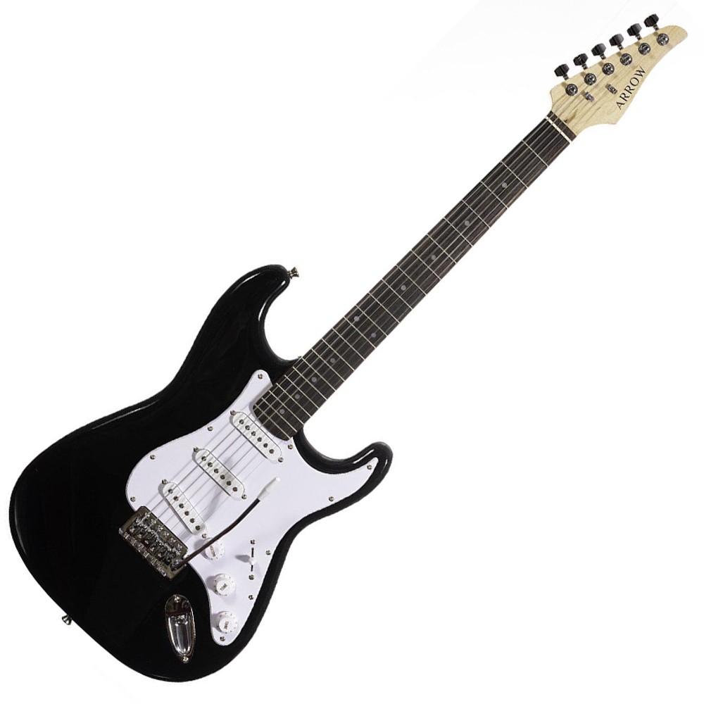 Arrow Tonecaster ST 111 Deep Black Rosewood/white