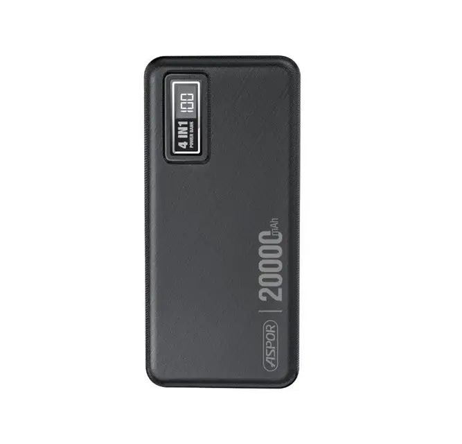 ASPOR Power bank A301, 20000 mAh, Crni