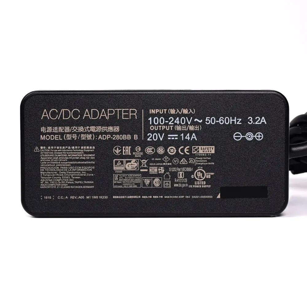ASUS Punjač za laptop Asus, 280W, 20V, 14A, Crni