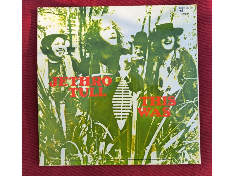 VINTAGE VINIL LP / JETHRO TULL/ THIS WAS / 1968