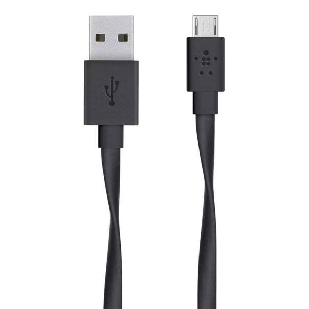 BELKIN Flat kabl USB-A na Micro USB, F2CU046BT06-BLK, 1.8 m, crna