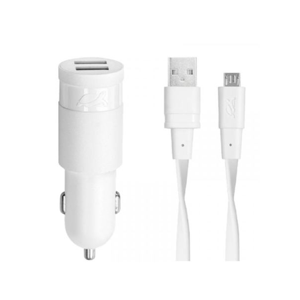 RIVACASE Auto punjač Micro USB RPVA4222, bela