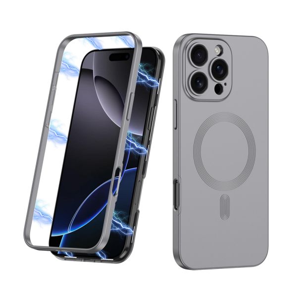 Maska 360 COLOR MagSafe za iPhone 16 Pro Max, siva