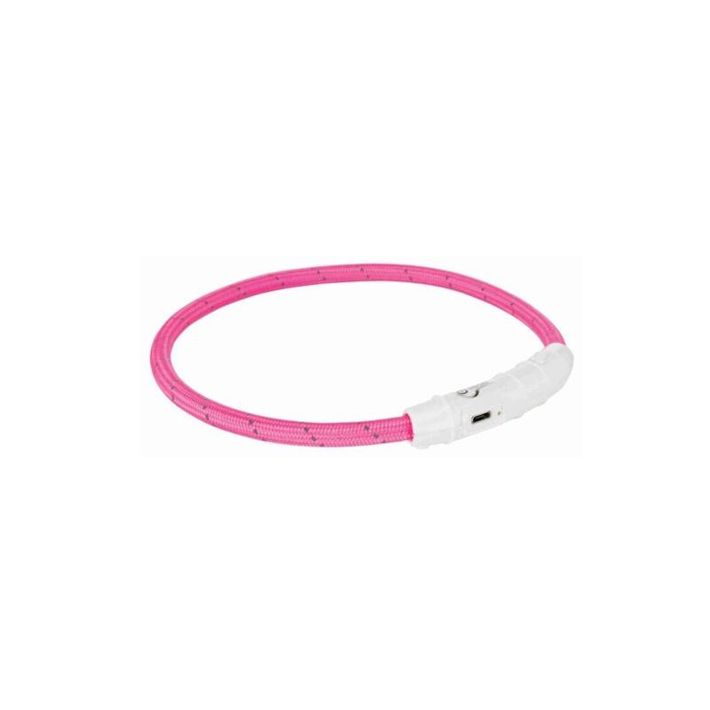 Trixie svetleća ogrlica usb roze
