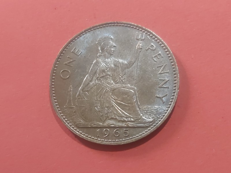 Britanija - 1 penny 1965 god