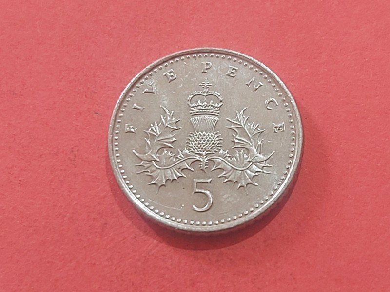 Britanija - 5 pence 1991 god