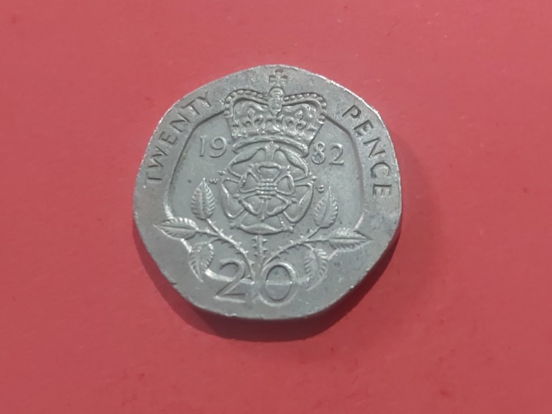 Britanija - 20 pence 1982 god