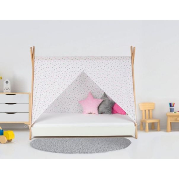 Krevet Sa Nadstresnicom I Dušekom160X80 Tipi Beli