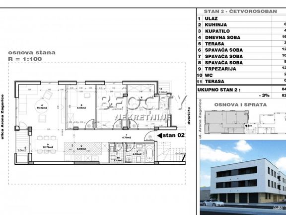 Novi Sad, Novo Naselje, Arona Zagorice, 4.0, 83m2, 141100EUR