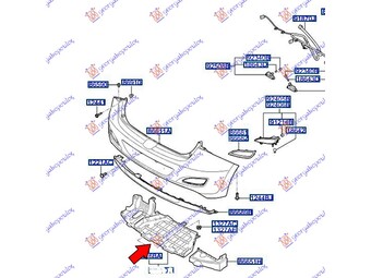 LAJSNA ZADNJEG BRANIKA DONJA (O) HYUNDAI i30 3D 13-17