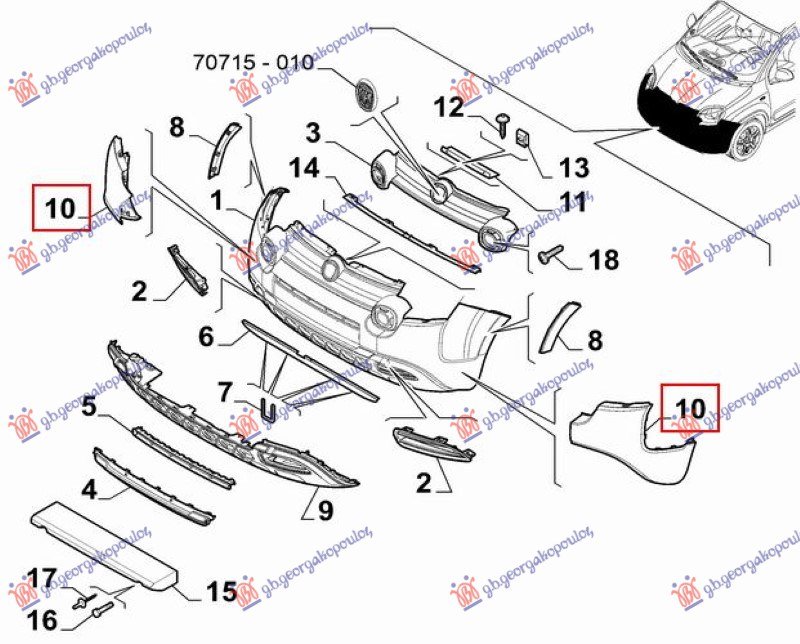 KRAJ PREDNJEG BRANIKA (CROSS) (O)