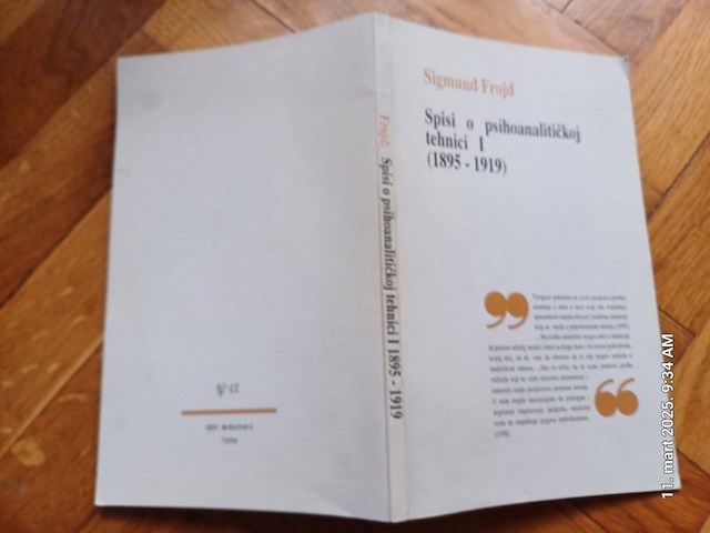 SIGMUND FROJD, SPISI O PSIHOANALITIČKOJ TEHNICI 1