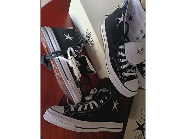 Converse, duboke crne starke, STUSSY Chyck 70 45