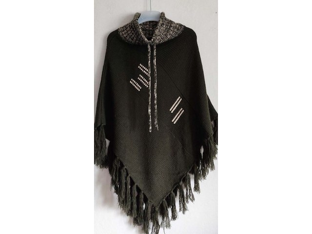 Vintage ponco zeleno bez vel.S/M