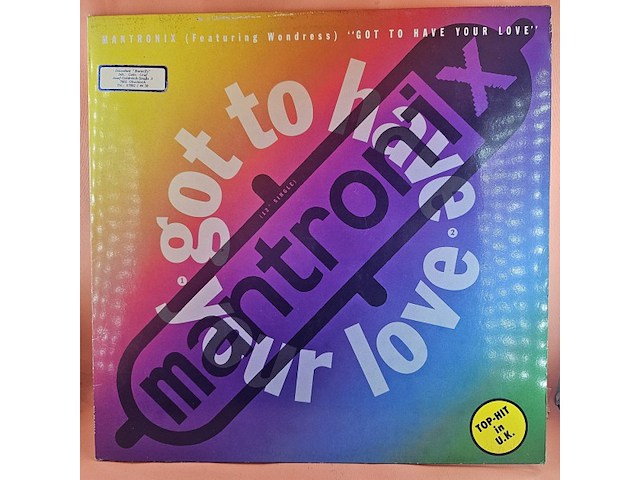 Mantronix Featuring Wondress‎–Got To Have Your Love,LP