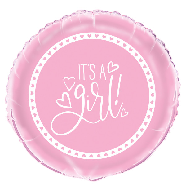 73377U
18″ Foil Baby Shower Pink Hearts