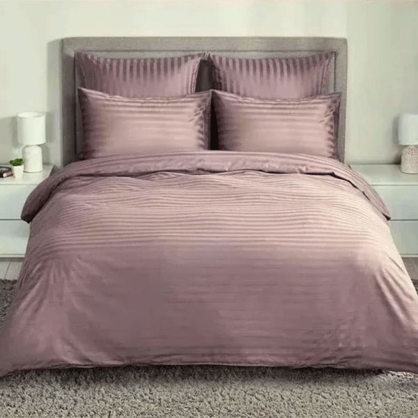 Damast posteljina 200×220 PUDER ROZE