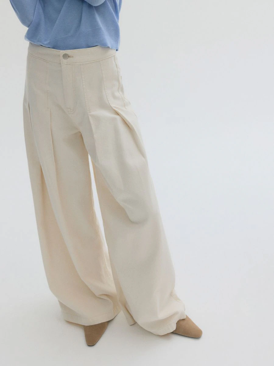 Wide leg farmerke s naborima