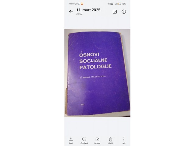 Osnovi socijalne patologije, Dr Branko Milosavljević