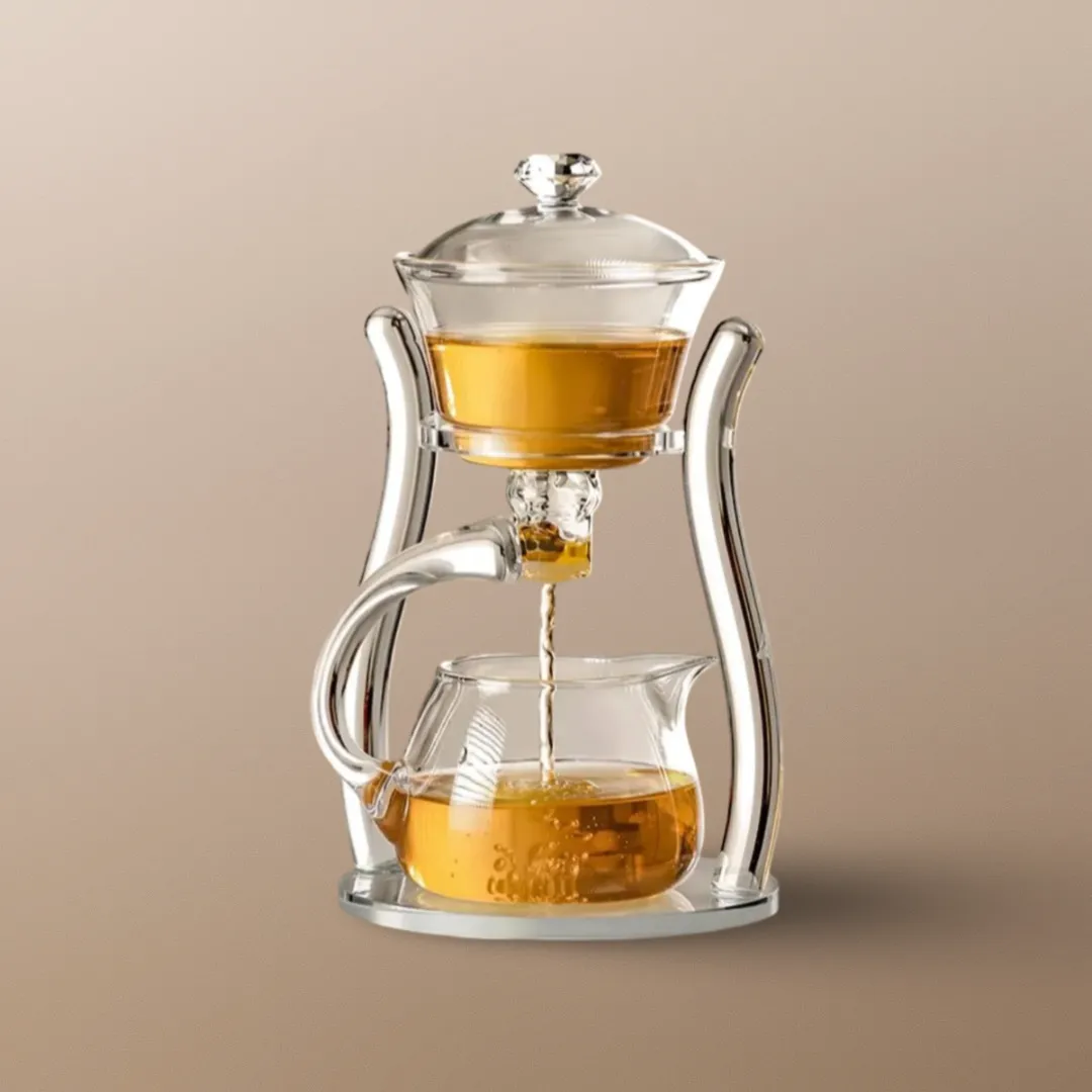 [Winter SALE]"Nostalgia" - Antique Style High-borosilicate Glass Semi Automatic Tea Set