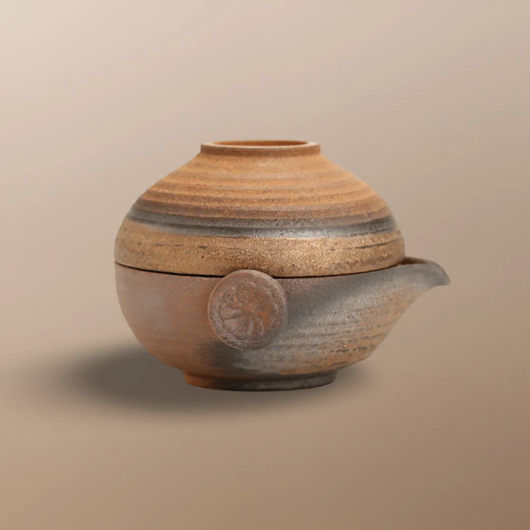 [Winter SALE][SALE]"Bizen Yaki" - Japanese Style Portable Easy Brew Tea Set