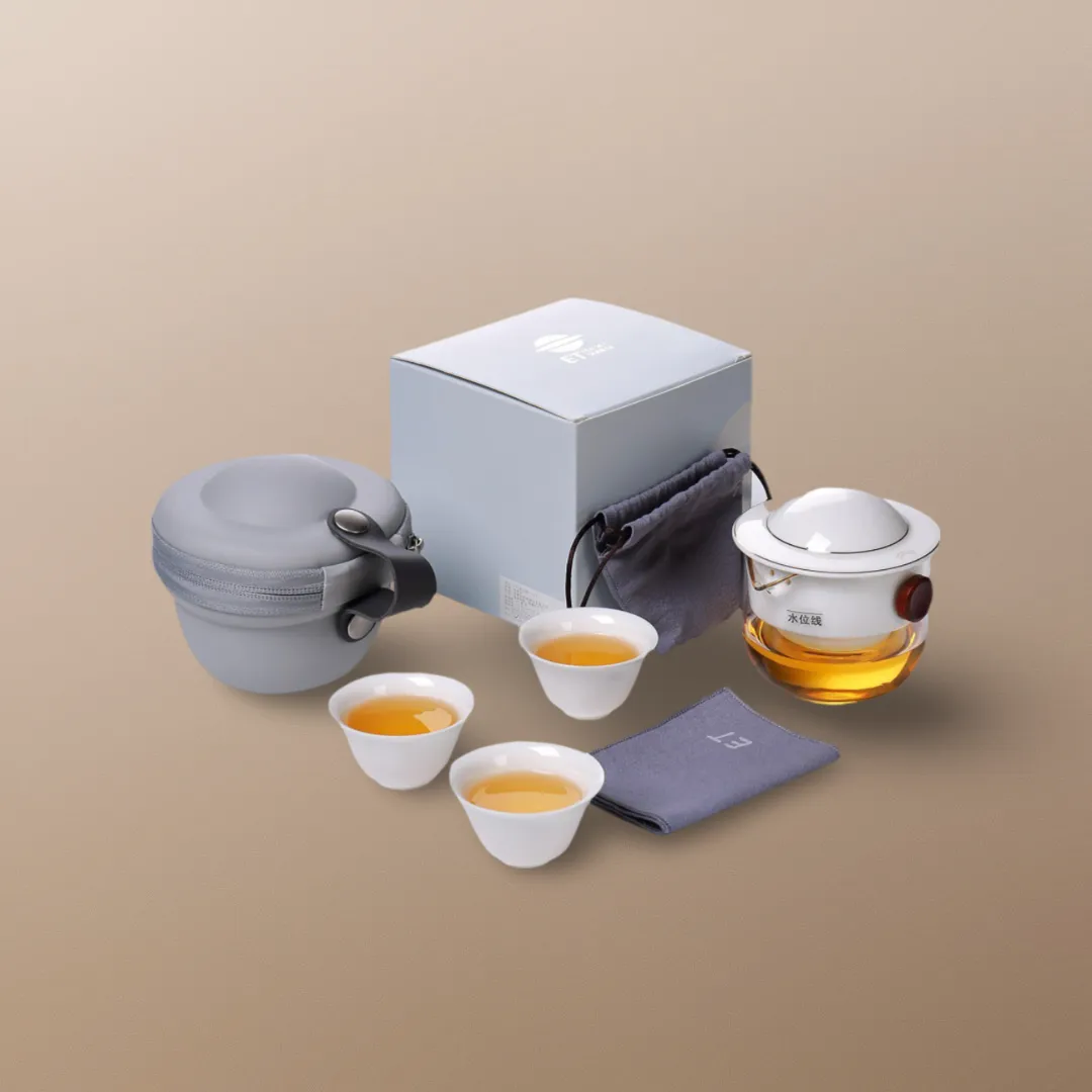 [Winter SALE][SALE]ET Style Free Rotation Easy Gaiwan Teaset