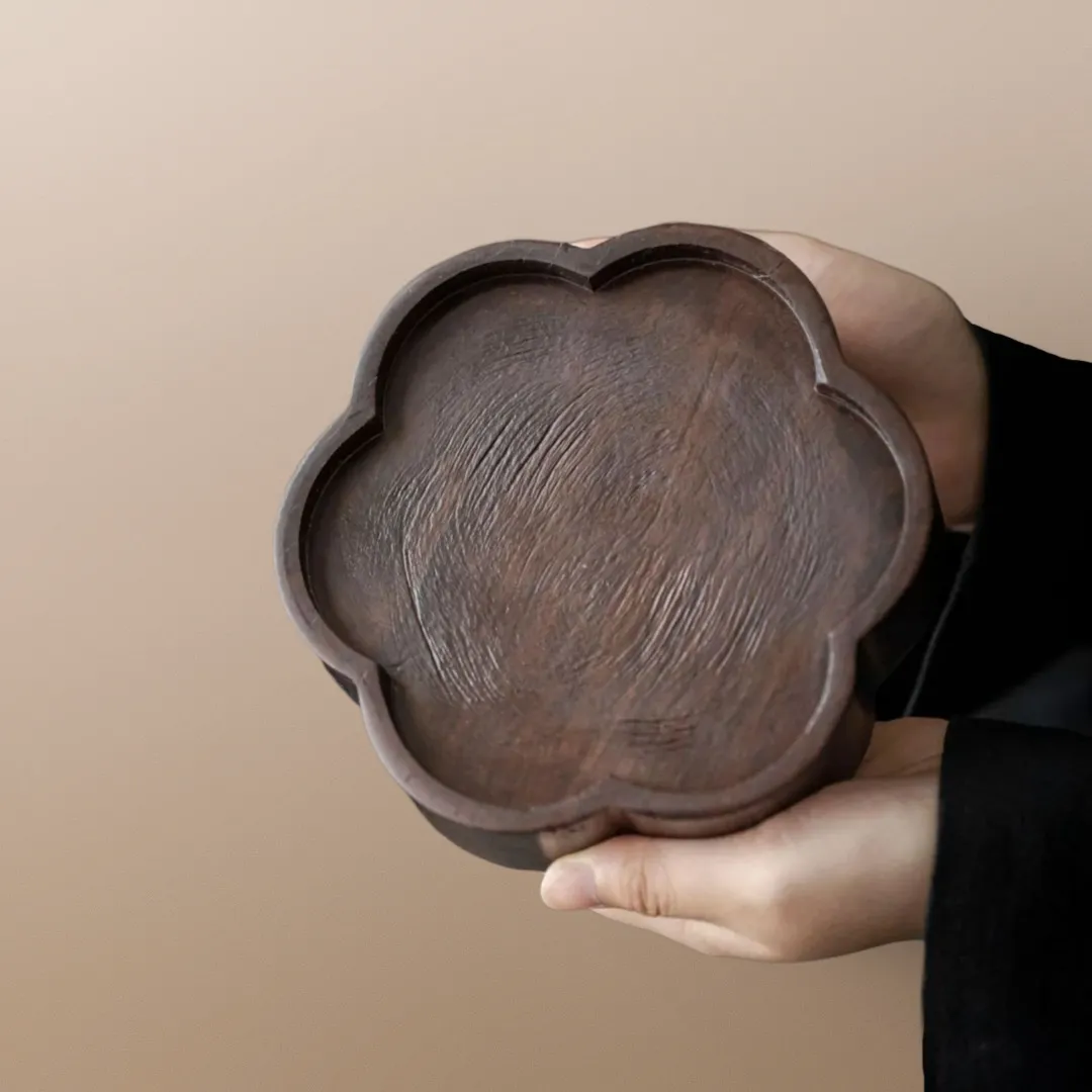 [Winter SALE]"Wood Talk" - Handmade Solid Ebonized Wood Tea Tray