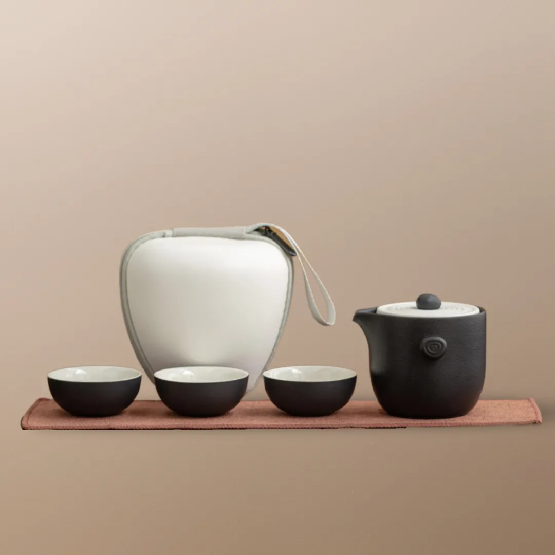 [Winter SALE]“Karesansui" Handmade Portable Tea Set (Lite)