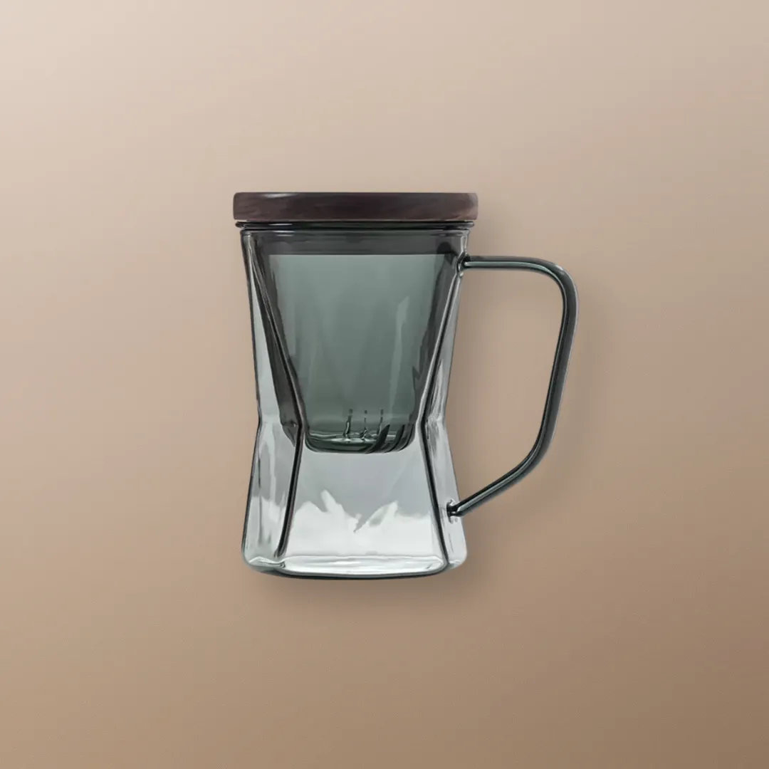 [Winter SALE]“Cassiopeia” - High Borosilicate Glass Mug with Infuser