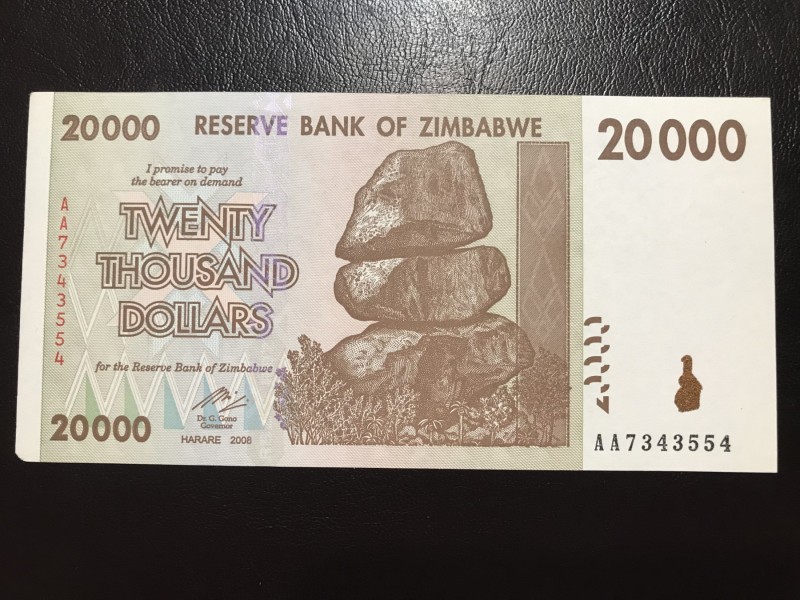 ZIMBABVE 20 000 DOLARA.2008.