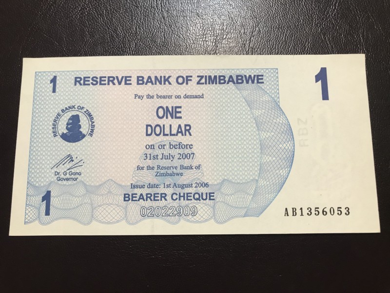 ZIMBABVE 1 DOLAR.2007. UNC.