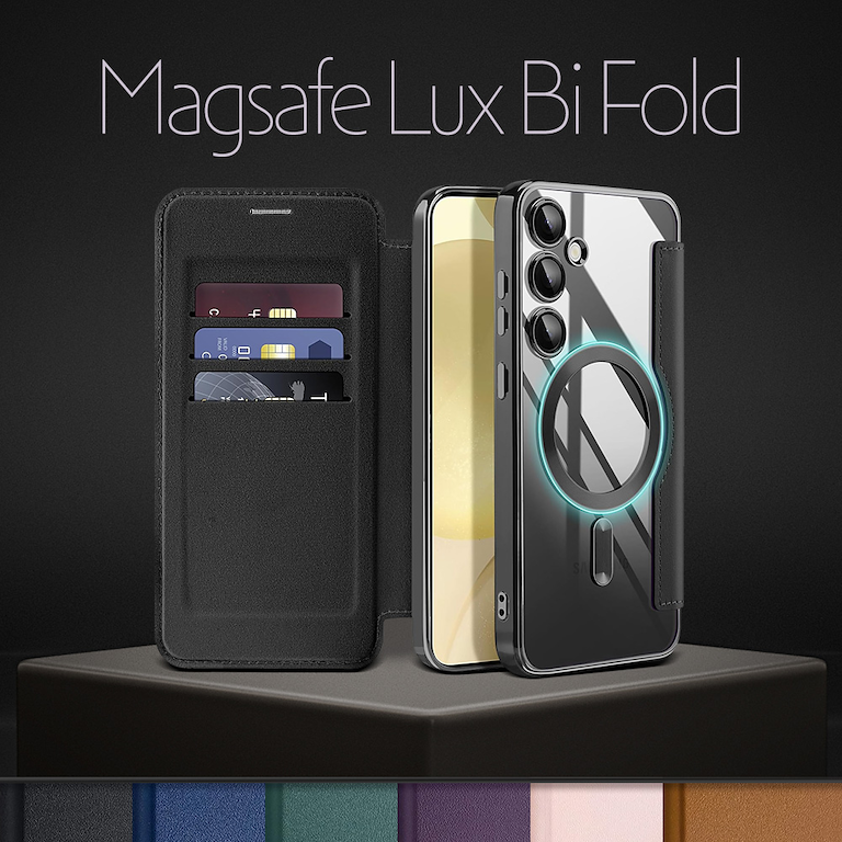 Maska(futrola) Magsafe Lux Bi Fold za Samsung S921B Galaxy S24 braon