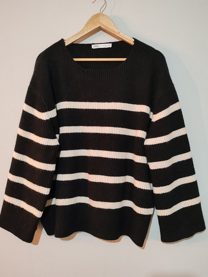 ZARA OVERSIZE DŽEMPER SA PRUGAMA