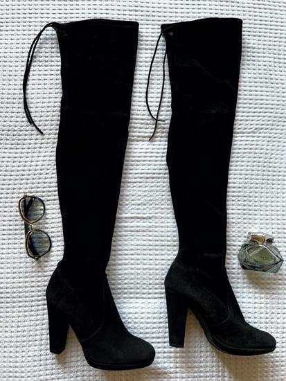 STUART WEITZMAN ORIGINAL crne kozne cizme 39