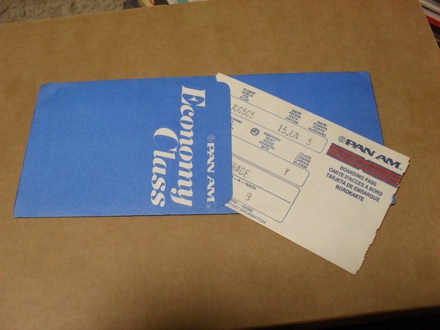 PAN AM - BOARDING PASS ECONOMY CLASS