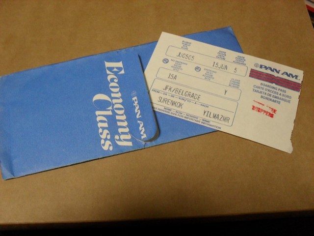 PAN AM - BOARDING PASS ECONOMY CLASS