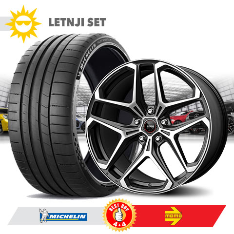 255/40 R20 SET MICHELIN + MOMO RF04 MB POL 5/112