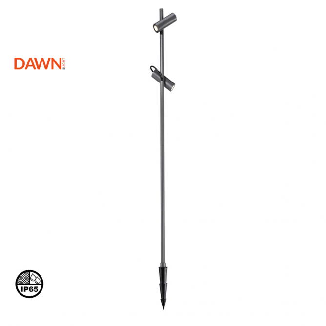 1 DAWN LED SVETILJKA 0225-2 STUBNA 12W 3000K IP65 SIVA 250056
