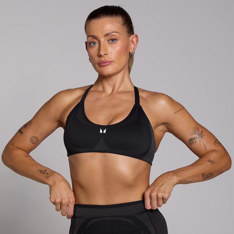 MP Women's Tempo Seamless Hybrid Sports Bra − ženski grudnjak − crni