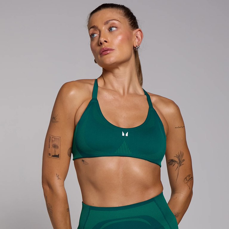 MP Women's Tempo Seamless Hybrid Sports Bra − ženski grudnjak − tamnopetrolej